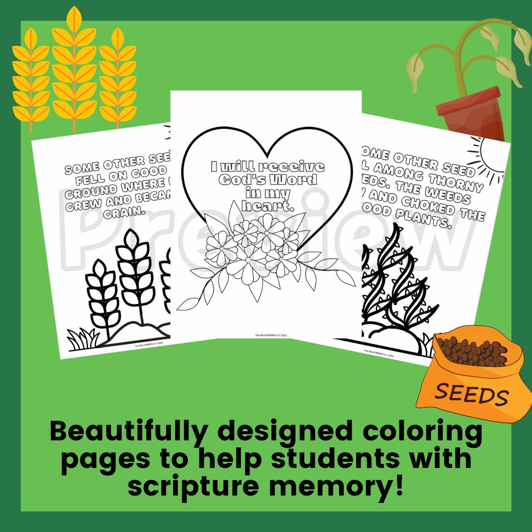 Parable of the Sower for Kids (printable, Sunday School, Children's ...