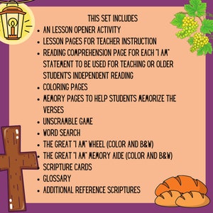 Seven "i Am" Statements of Jesus for Kids (printable, Sunday School ...