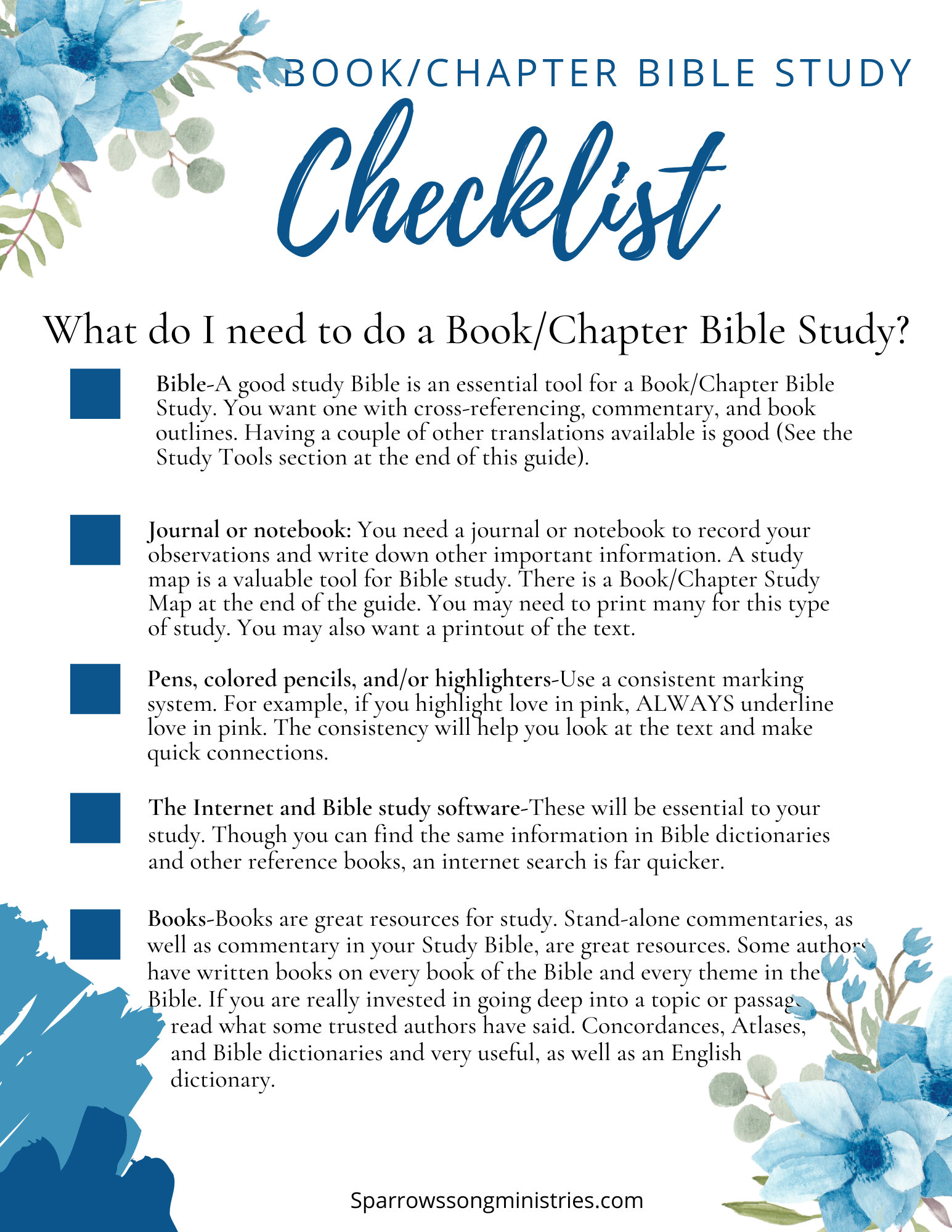Bible Study Strategy Guide (printable) - Etsy