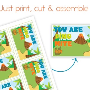 Printable Valentine's Cards, Dinosaur Valentines, School Valentines ...