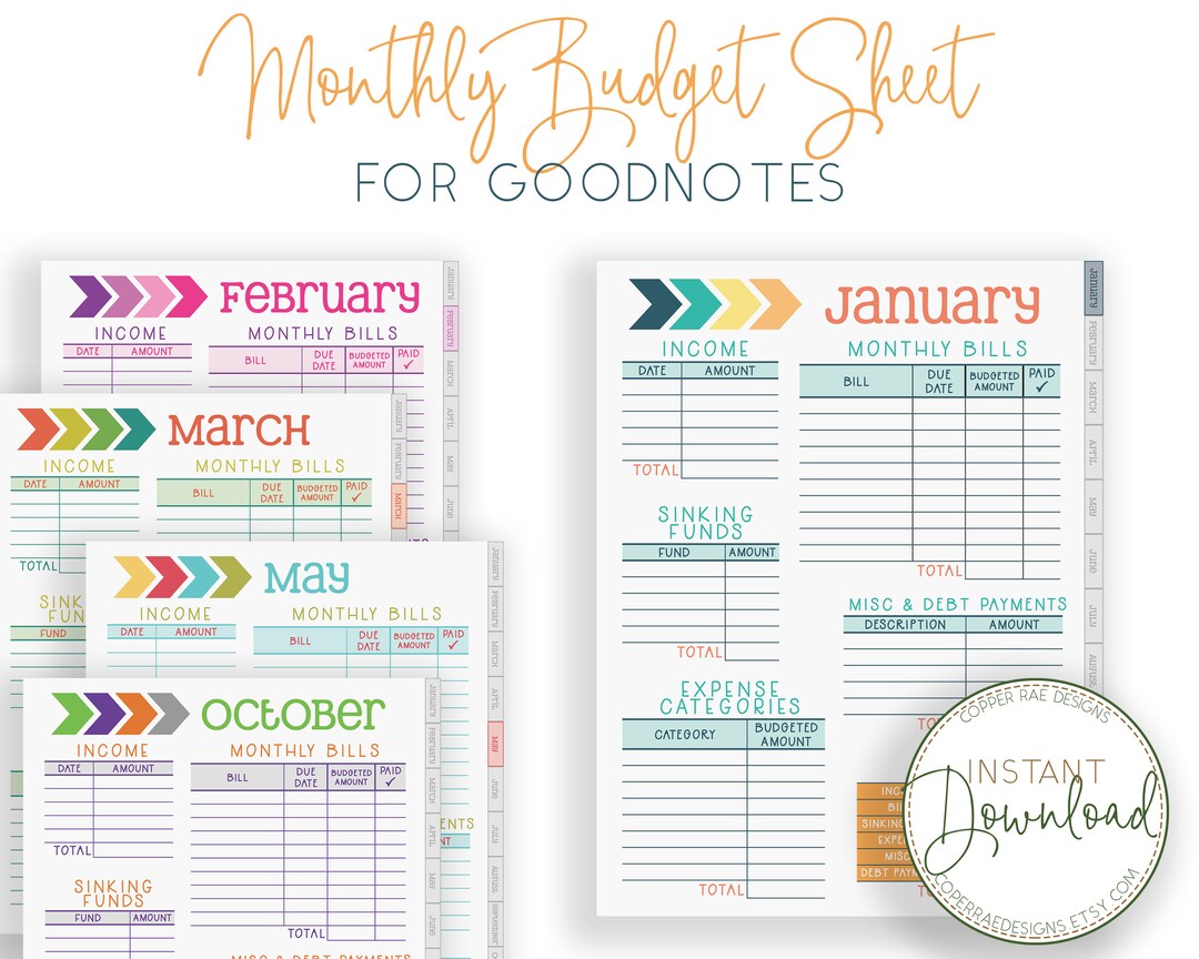 Goodnotes Budget Tracker, Budget Planner, Finance Planner, Goodnotes ...
