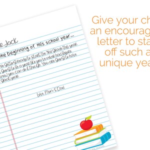 First Day of School Letter - Parent to Child Letter - Letter to Child ...