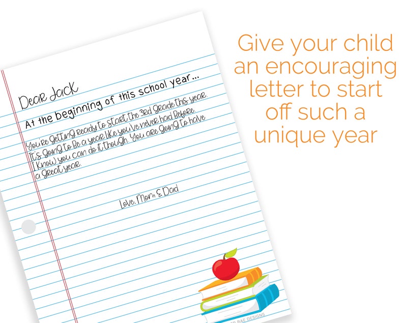 First Day of School Letter Parent to Child Letter Letter - Etsy UK