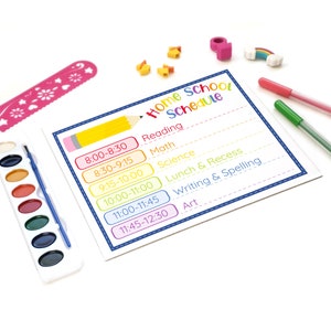 Home School Schedule - Customizable School Schedule - Home School ...