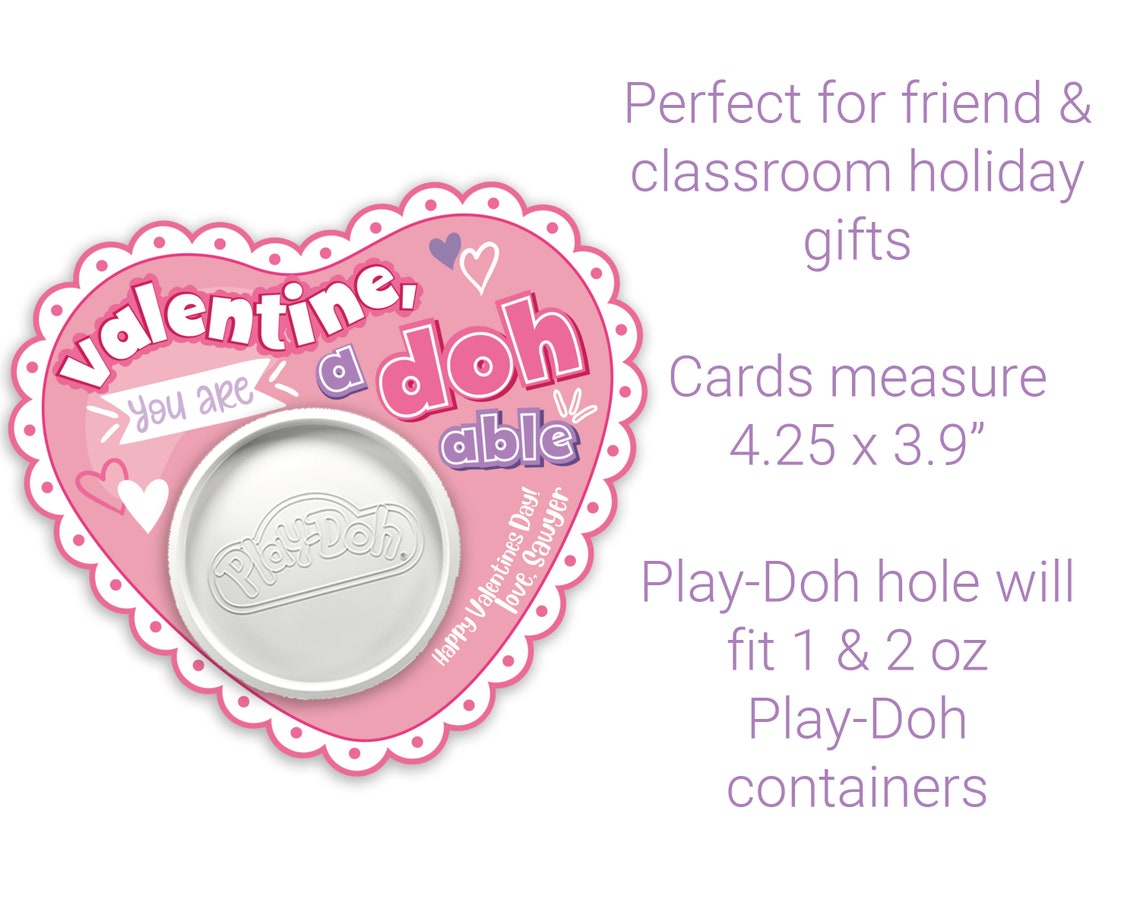 Play Doh Valentines Day Kids Friend Gift, Valentines Day Classroom Gift ...