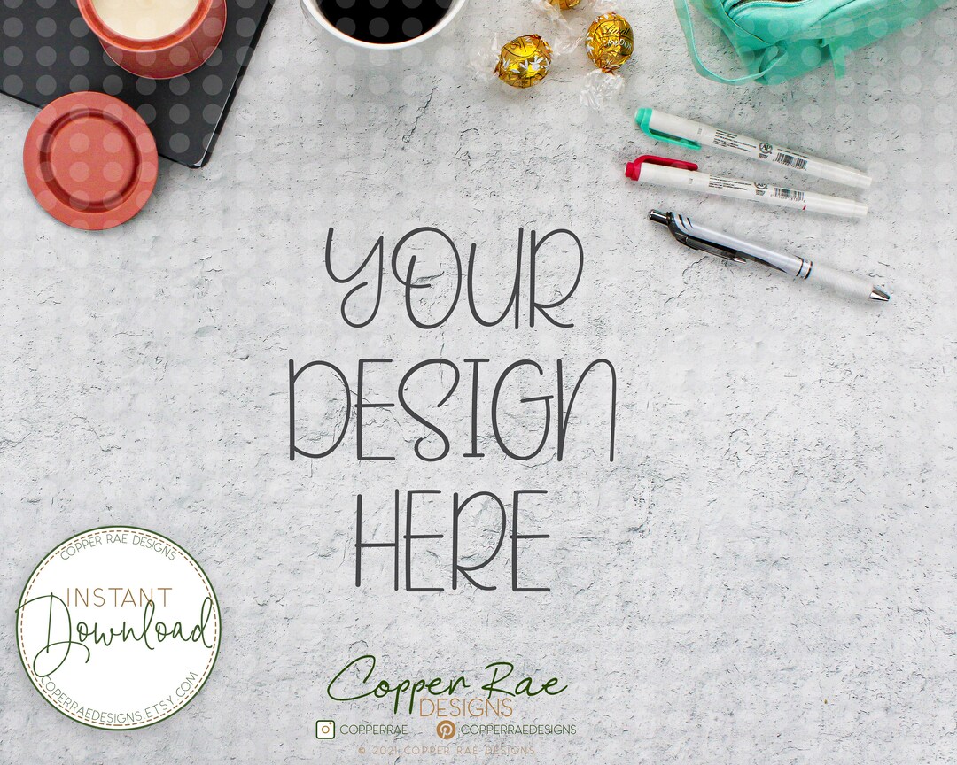 Desk Flat Lay - Desk Mockup - Styled Photography - Styled Desk ...