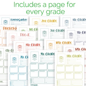 School Memory Book - Kid's Memory Journal - Kid's School Year Memories ...