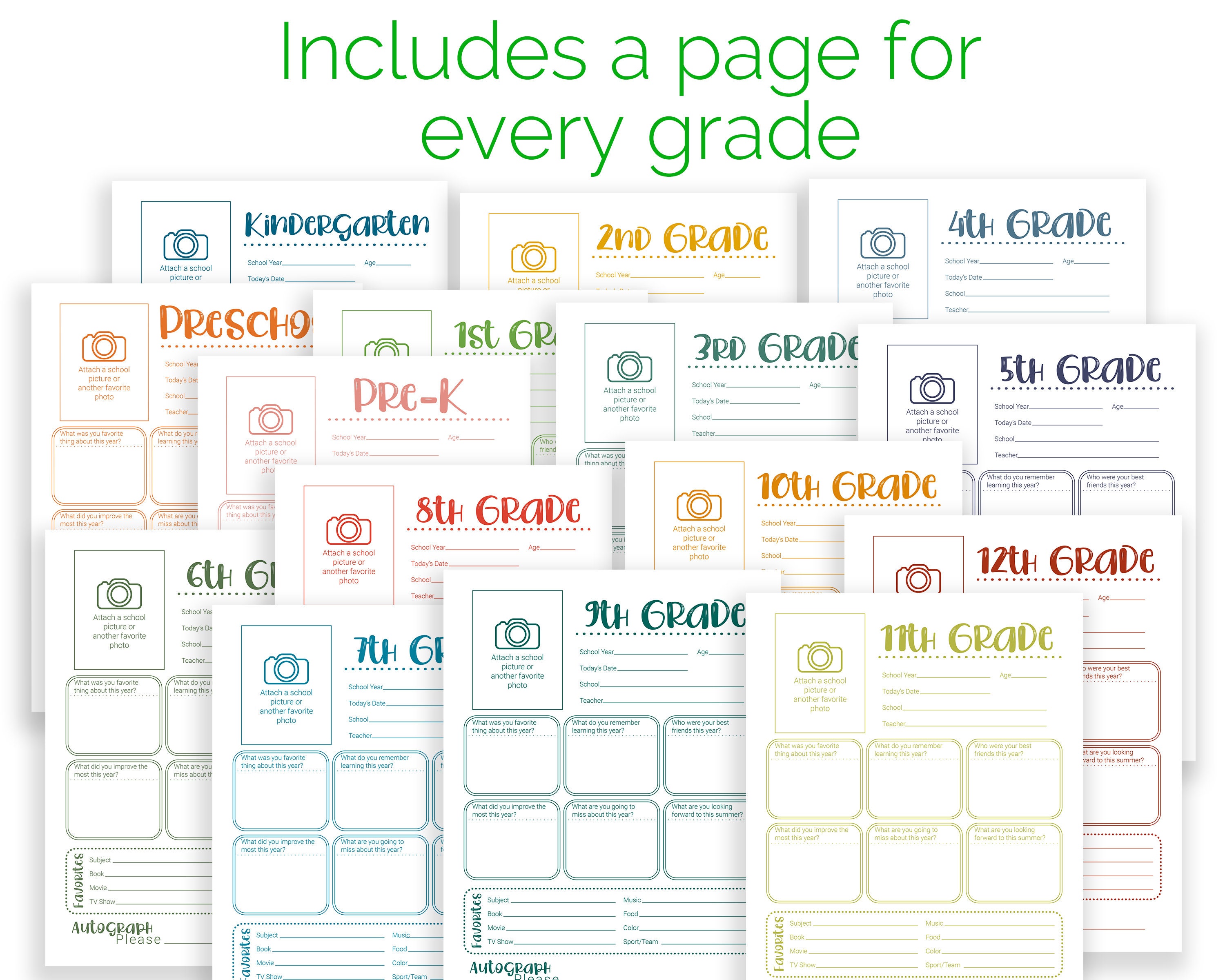 School Memory Book Kid's Memory Journal Kid's | Etsy