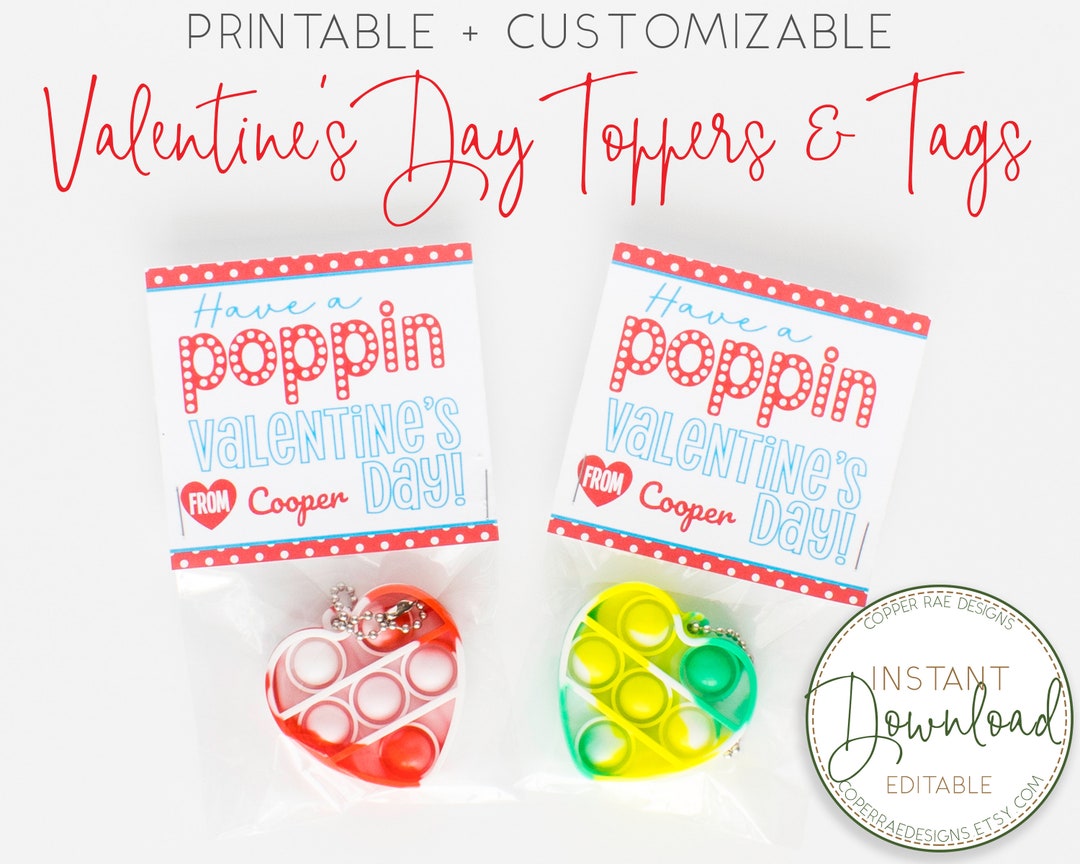 Have A Poppin Valentine's Day, Printable Valentine's, Classroom ...