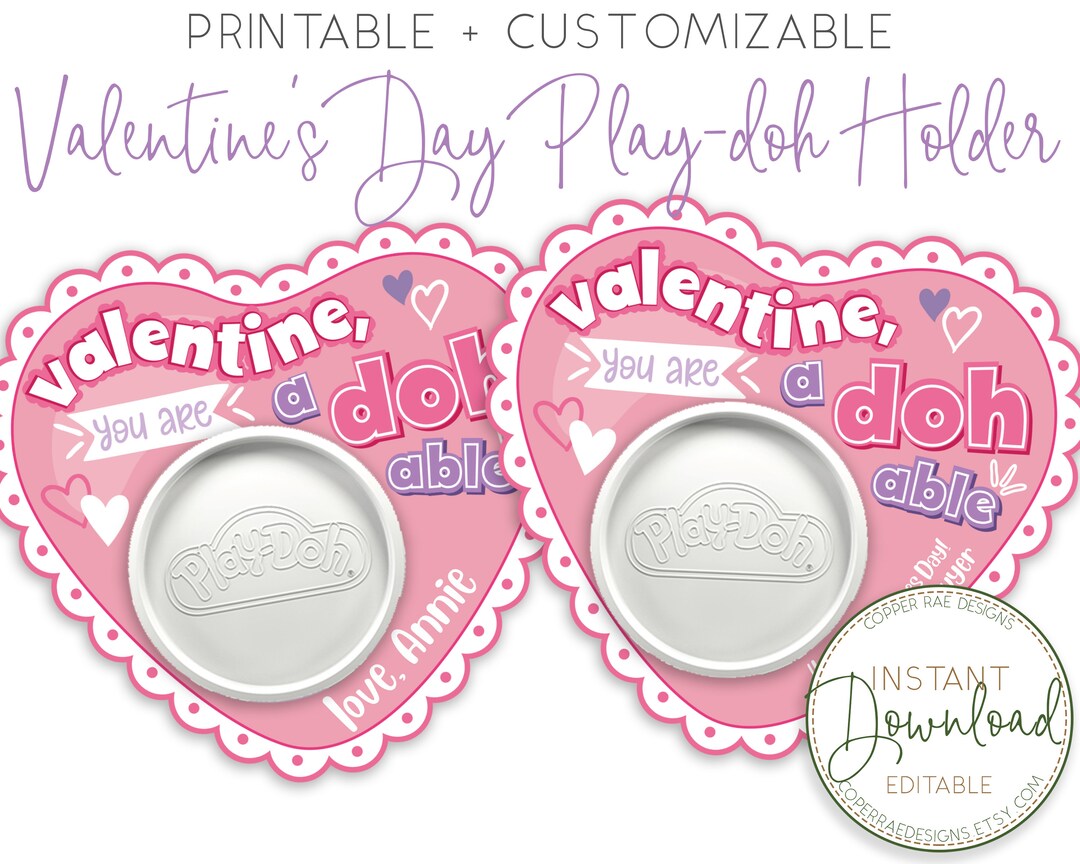 Play Doh Valentines Day Kids Friend Gift, Valentines Day Classroom Gift ...