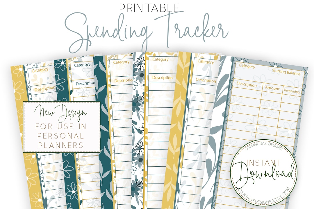 Printable Expense Tracker - Cashless Envelope System - Spending ...