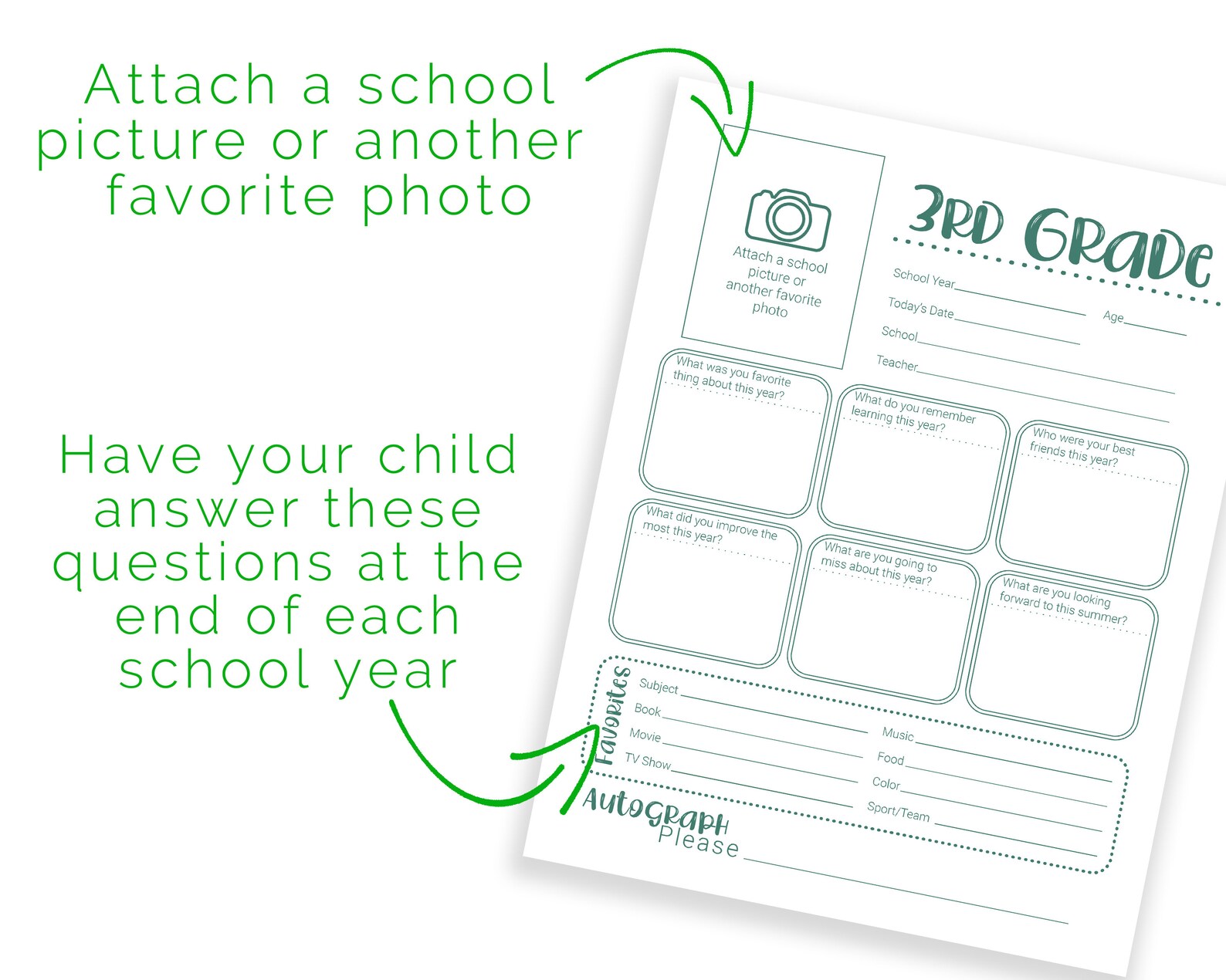 School Memory Book Kid's Memory Journal Kid's | Etsy