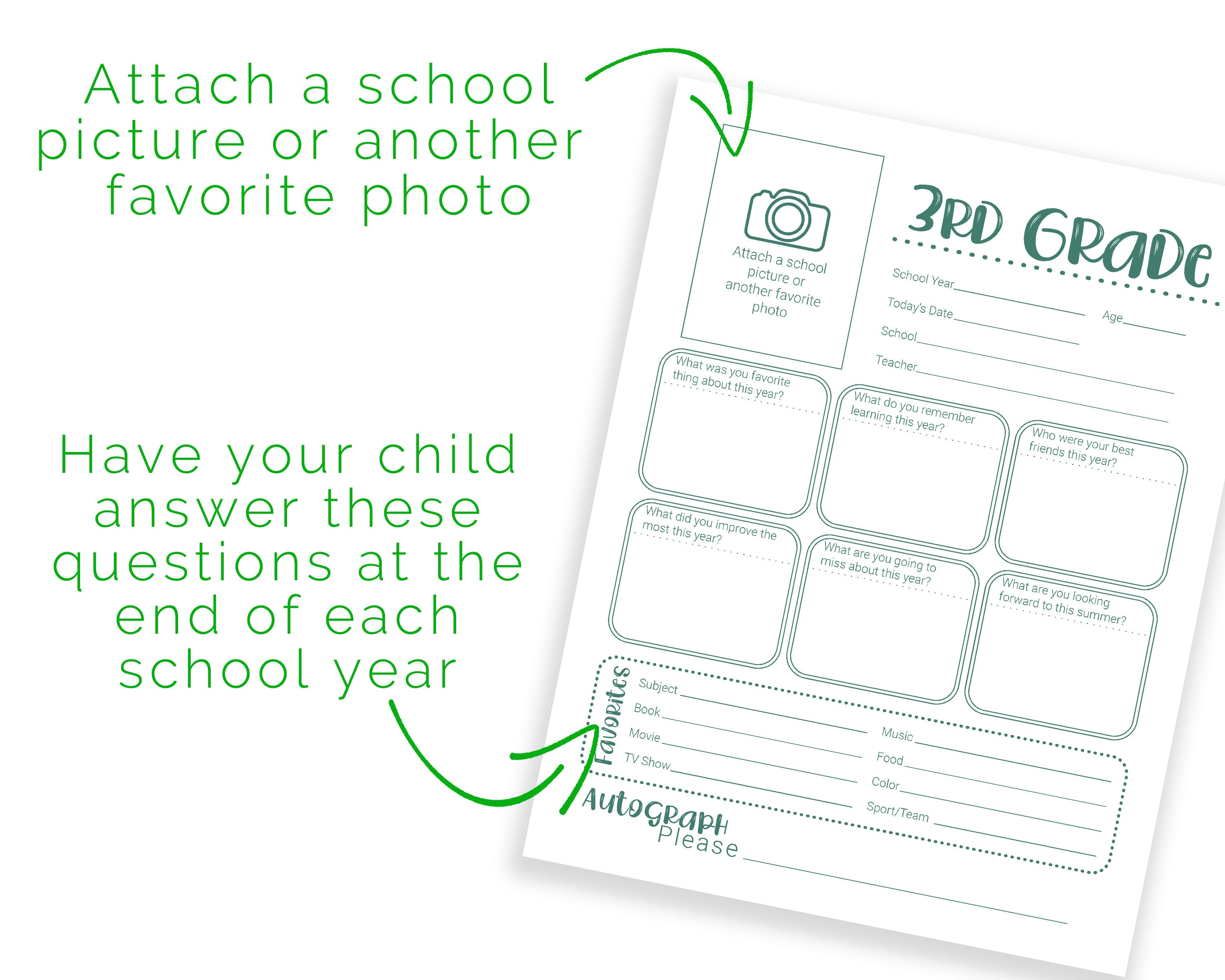 School Memory Book Kid's Memory Journal Kid's | Etsy