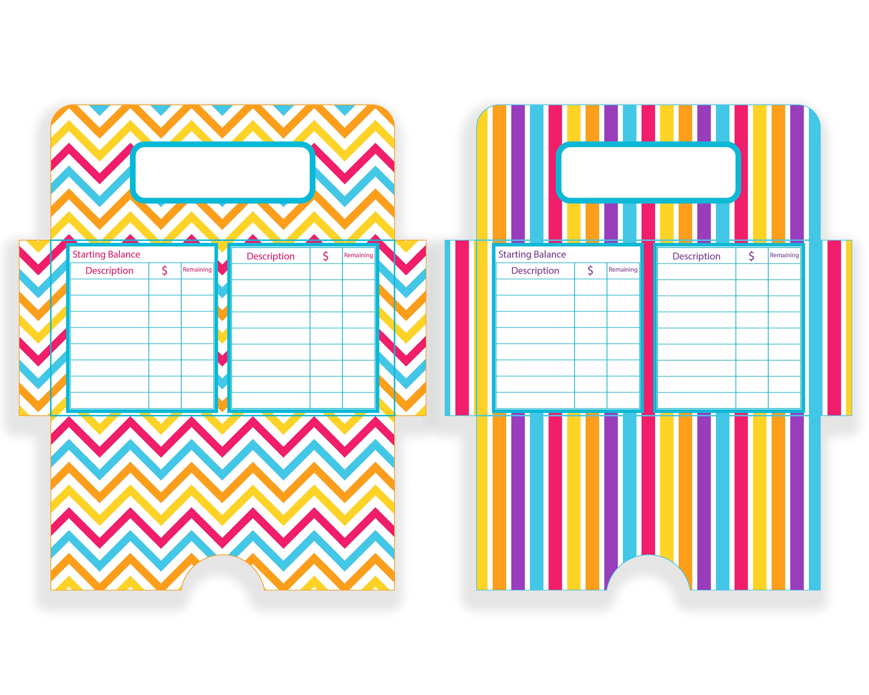 Printable Cash Envelopes