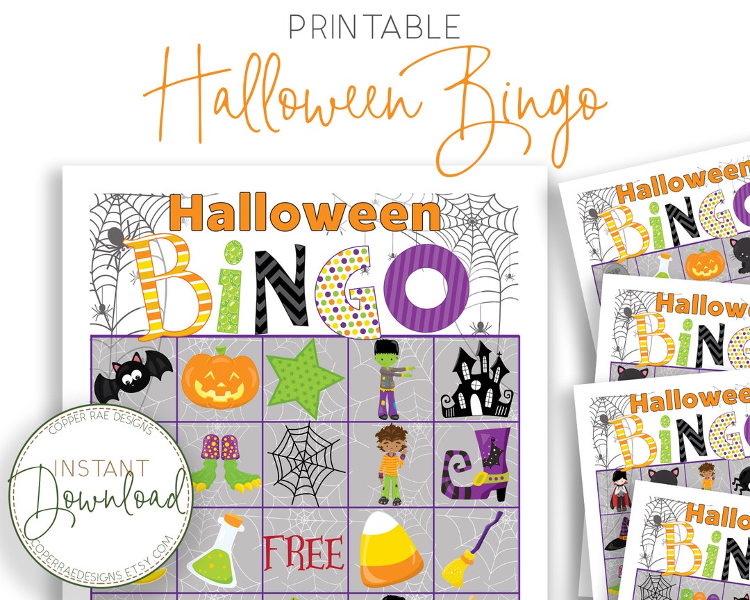 Halloween Bingo - Class Party - Classroom Games - Halloween Games - Kid ...