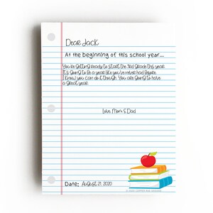 First Day of School Letter - Parent to Child Letter - Letter to Child ...