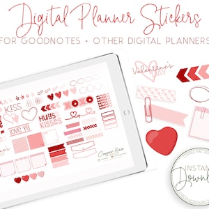 Goodnotes Stickers Kit, Digital Stickers, Goodnotes Planner, Valentines ...