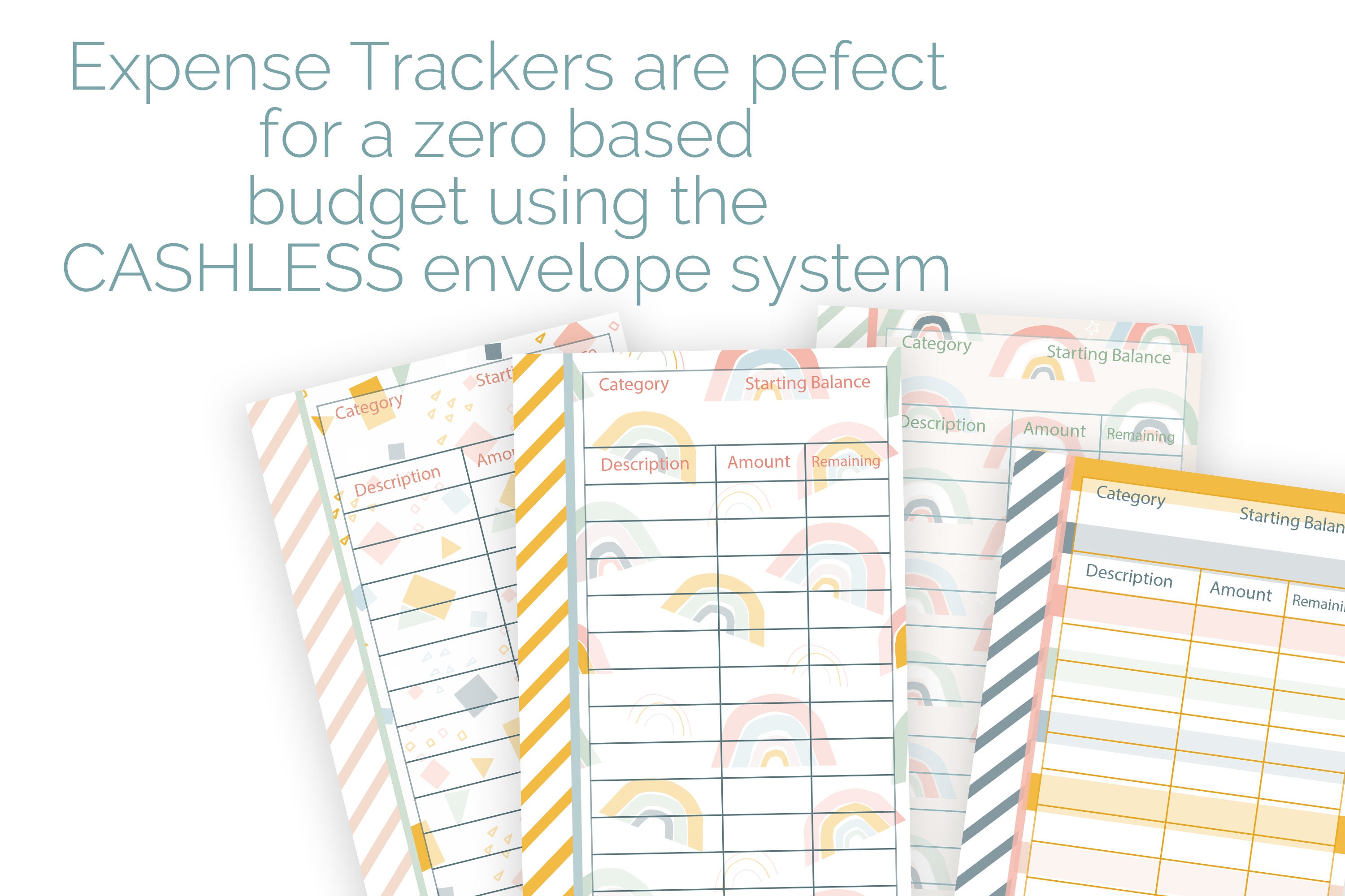 Printable Expense Tracker Cashless Envelope System | Etsy