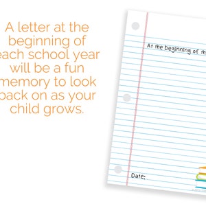 First Day of School Letter - Parent to Child Letter - Letter to Child ...