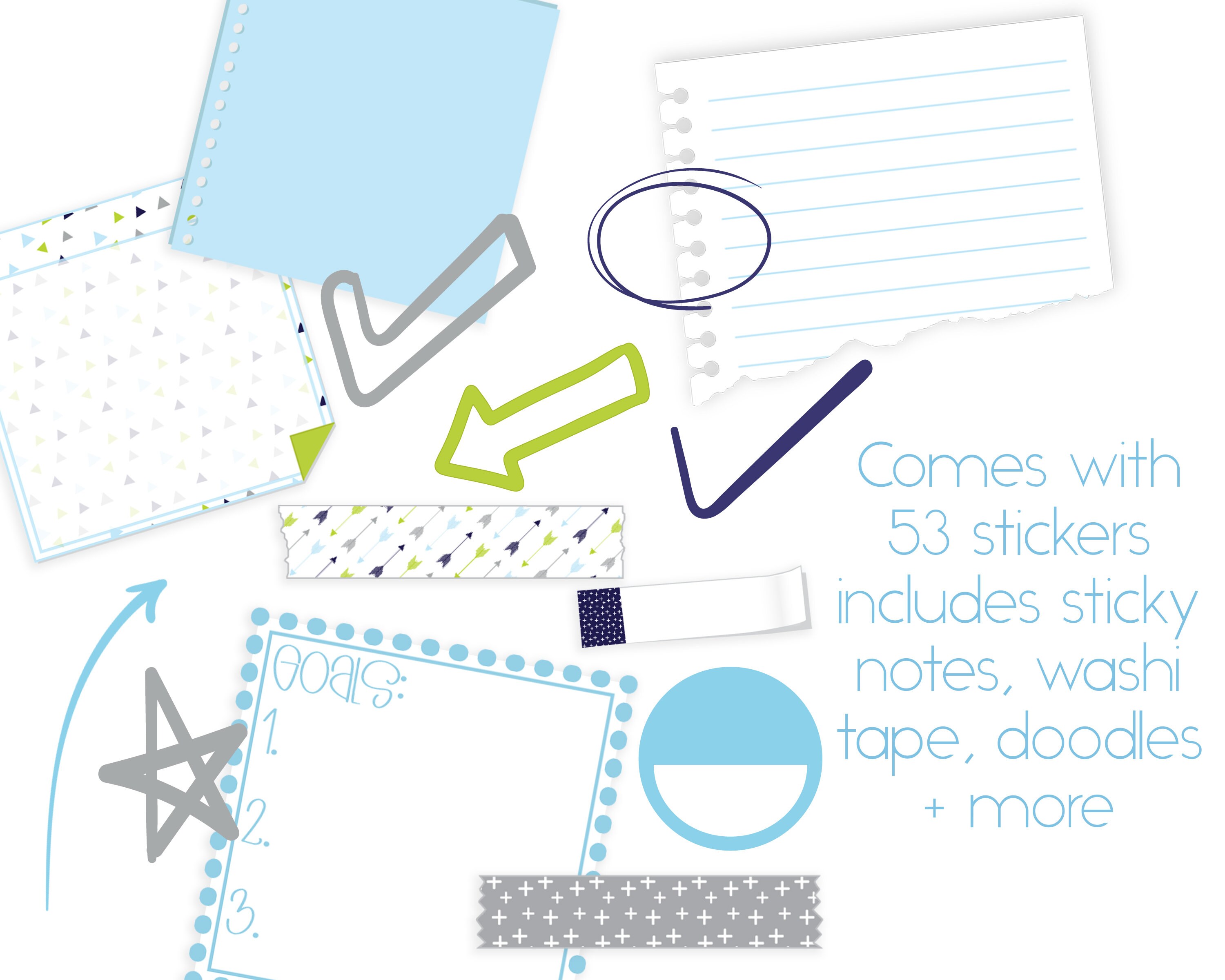 Goodnotes Stickers Kit, Digital Stickers, Goodnotes Planner, iPad ...