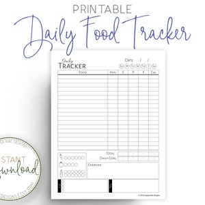 Printable Fitness Planner, Food Diary, Macro Tracker, Calorie Tracker ...
