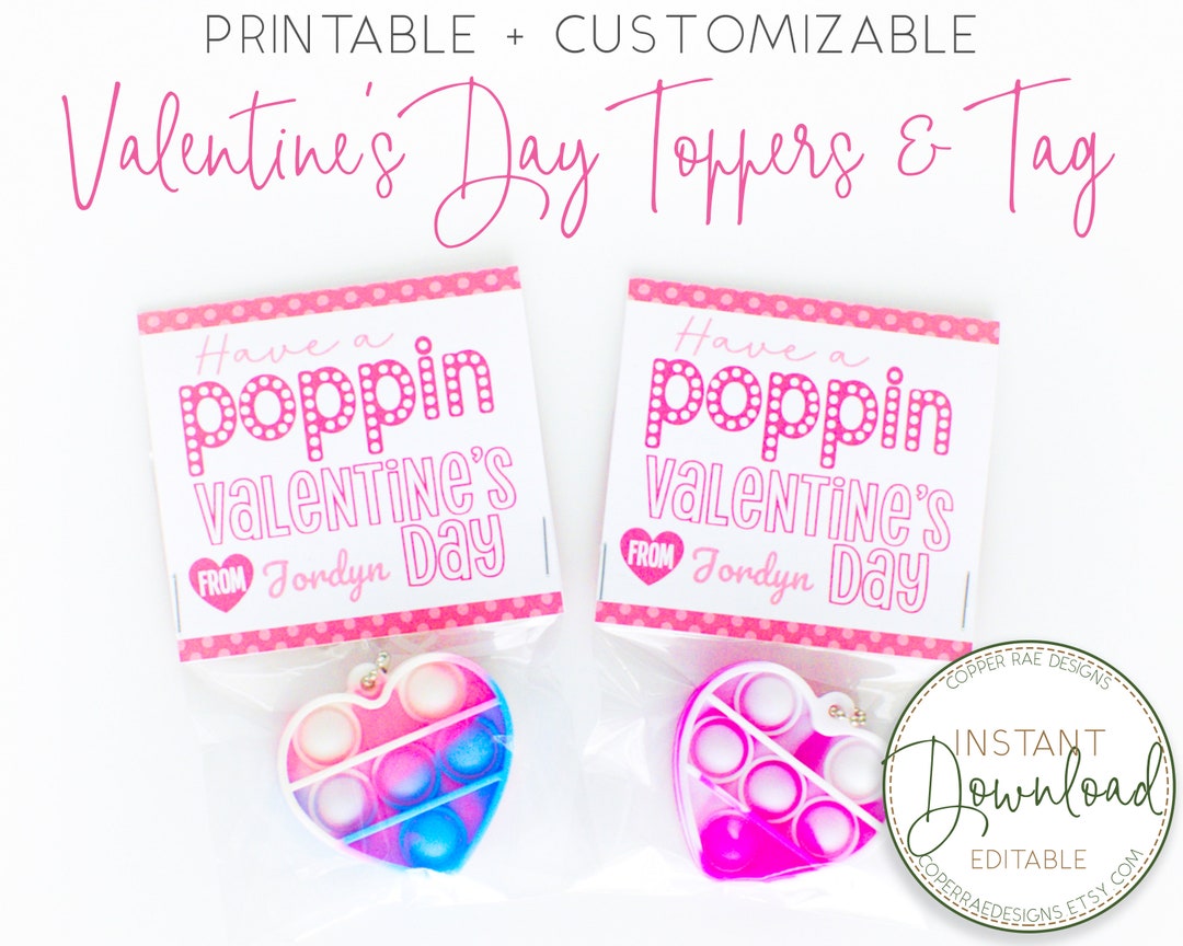 Have A Poppin Valentine's Day, Printable Valentine's, Classroom ...