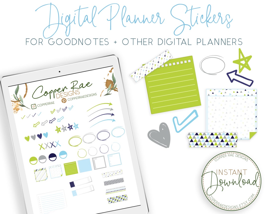 Goodnotes Stickers Kit, Digital Stickers, Goodnotes Planner, iPad ...