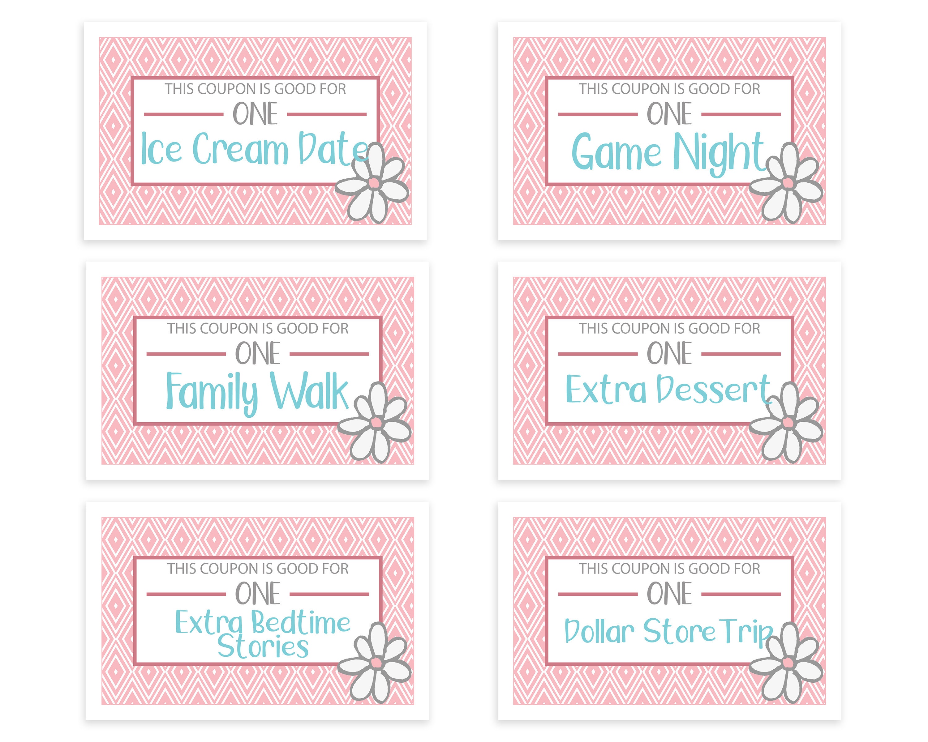 Editable Kids Reward Coupons Kid's Coupon Book Child | Etsy