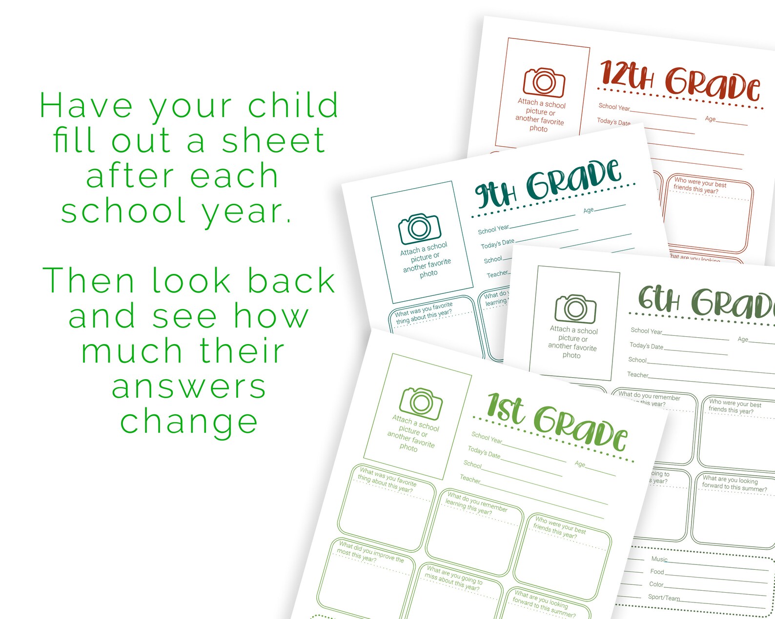 School Memory Book Kid's Memory Journal Kid's | Etsy