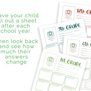 School Memory Book - Kid's Memory Journal - Kid's School Year Memories ...