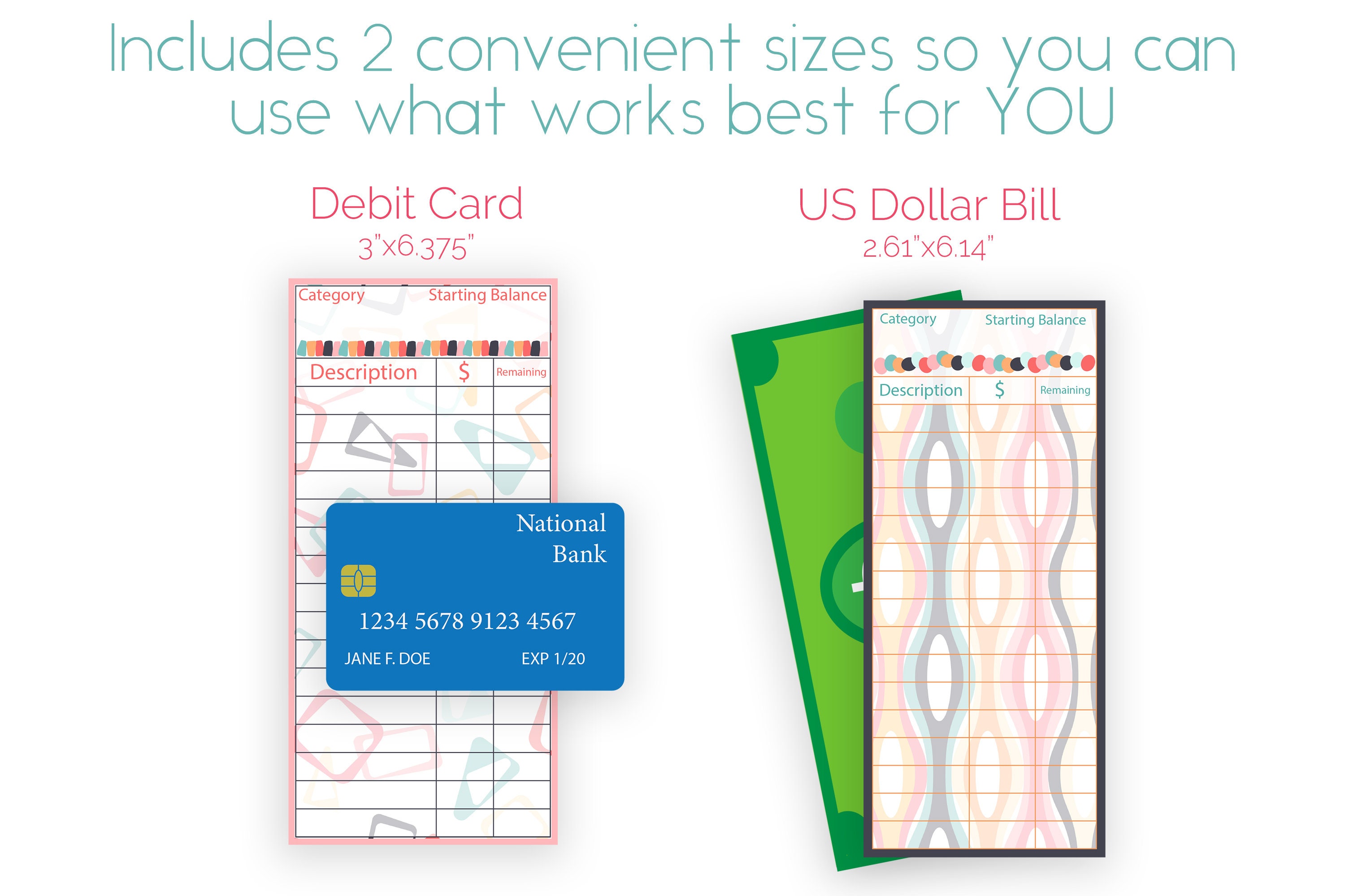 Printable Expense Tracker - Cashless Envelope System - Budget Printable ...