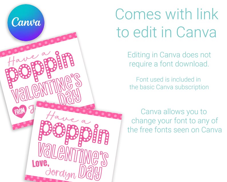 Have A Poppin Valentine's Day, Printable Valentine's, Classroom ...