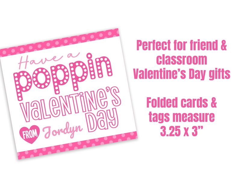 Have A Poppin Valentine's Day, Printable Valentine's, Classroom ...