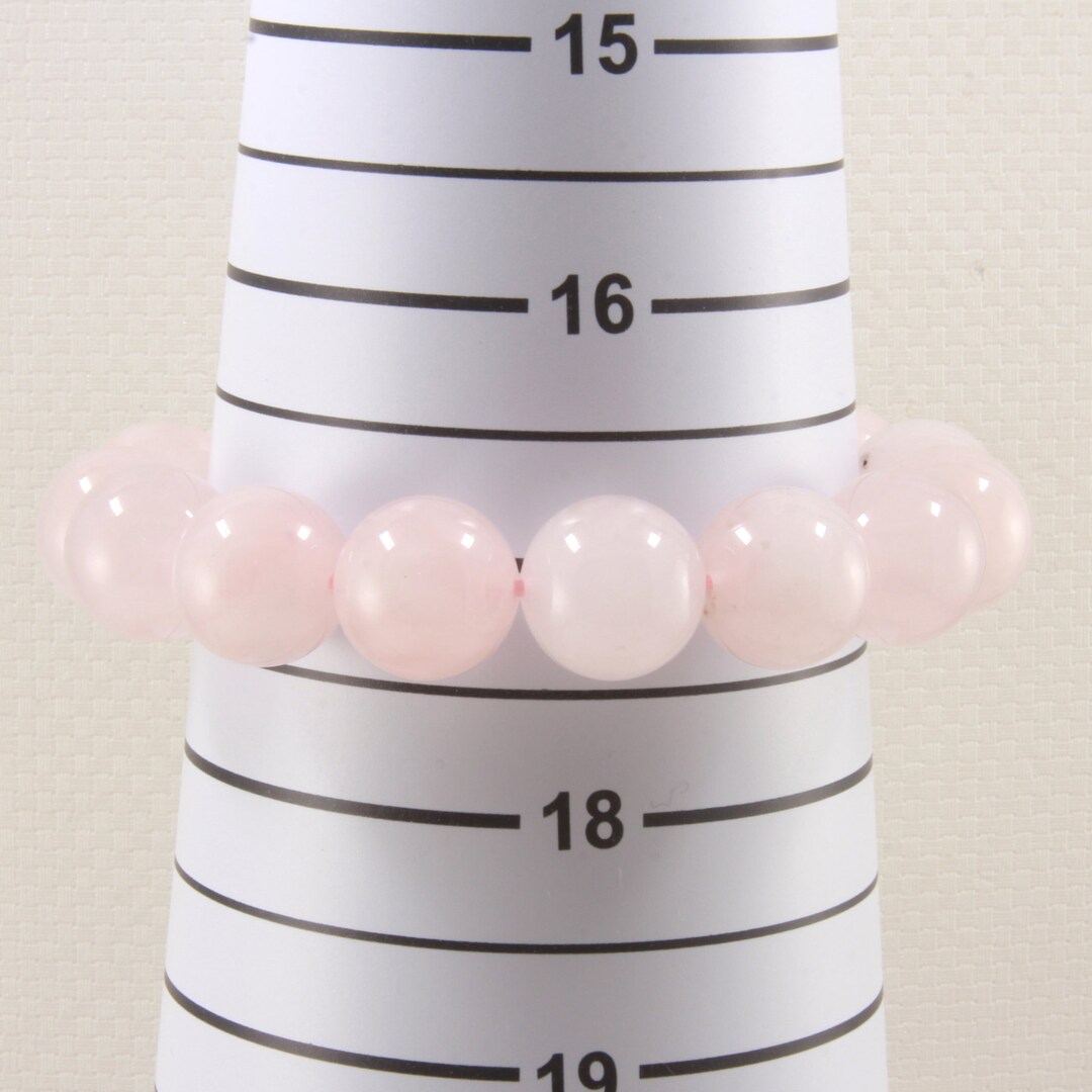 Genuine & Natural Rose Quartz 14mm Beads Endless Bracelet - Etsy