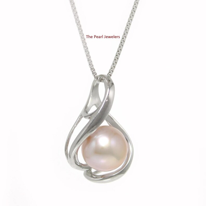 Sterling Silver 925 Pink Pearl Pendant - Etsy