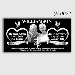 Flat Headstone Grave Marker Black Granite Diamond Engraved - Etsy Canada