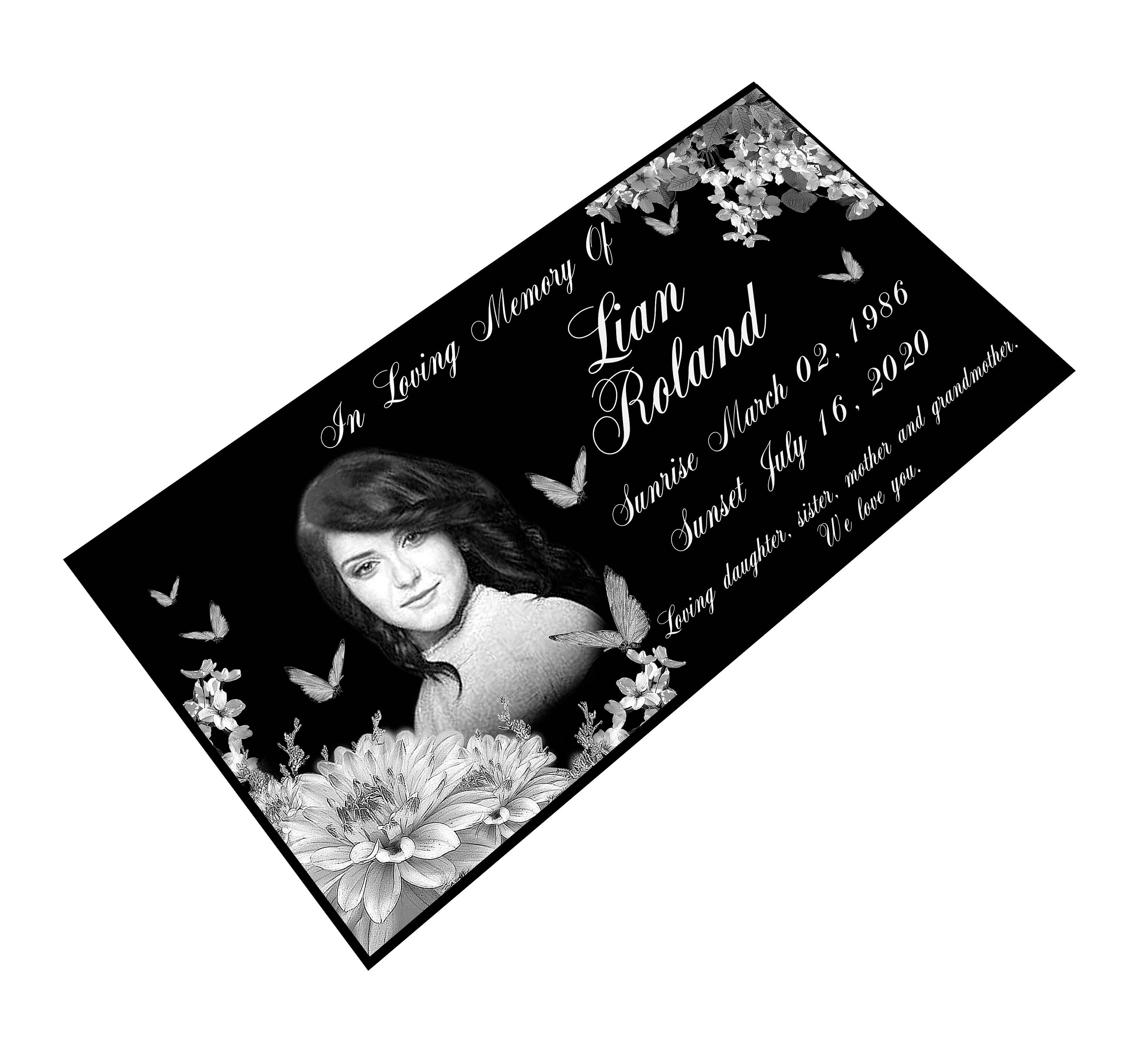 12x24 Human Headstone, Tombstone on the Grave Marker Granite, People ...