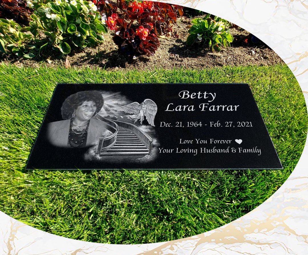 12x24x0.75 Human Headstone, Tombstone on the Grave Marker Granite ...