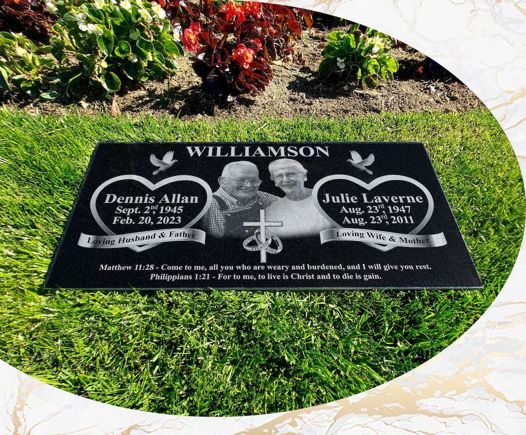 12x24x0.75 Human Headstone, Tombstone on the Grave Marker Granite ...