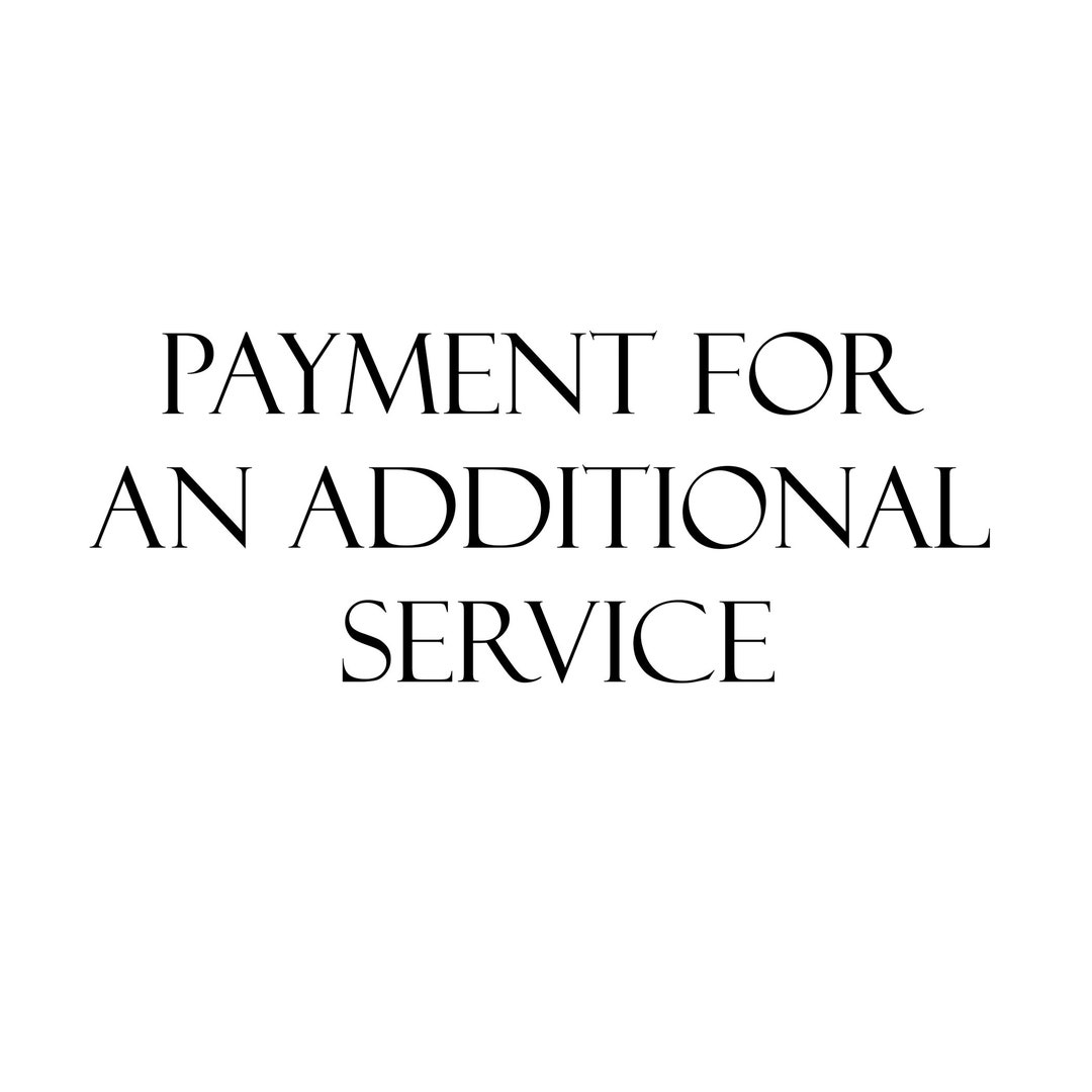 Payment for an Additional Service - Etsy