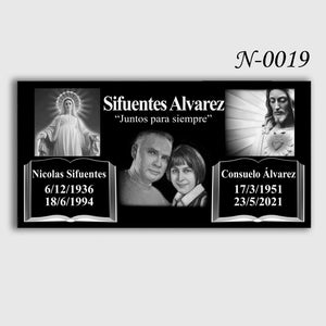 Flat Headstone Grave Marker Black Granite Diamond Engraved - Etsy Canada