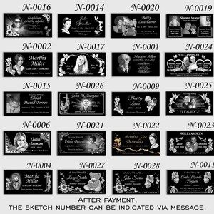 12x24x3 Inch Human Headstone, Tombstone, Grave Marker, Black Granite ...