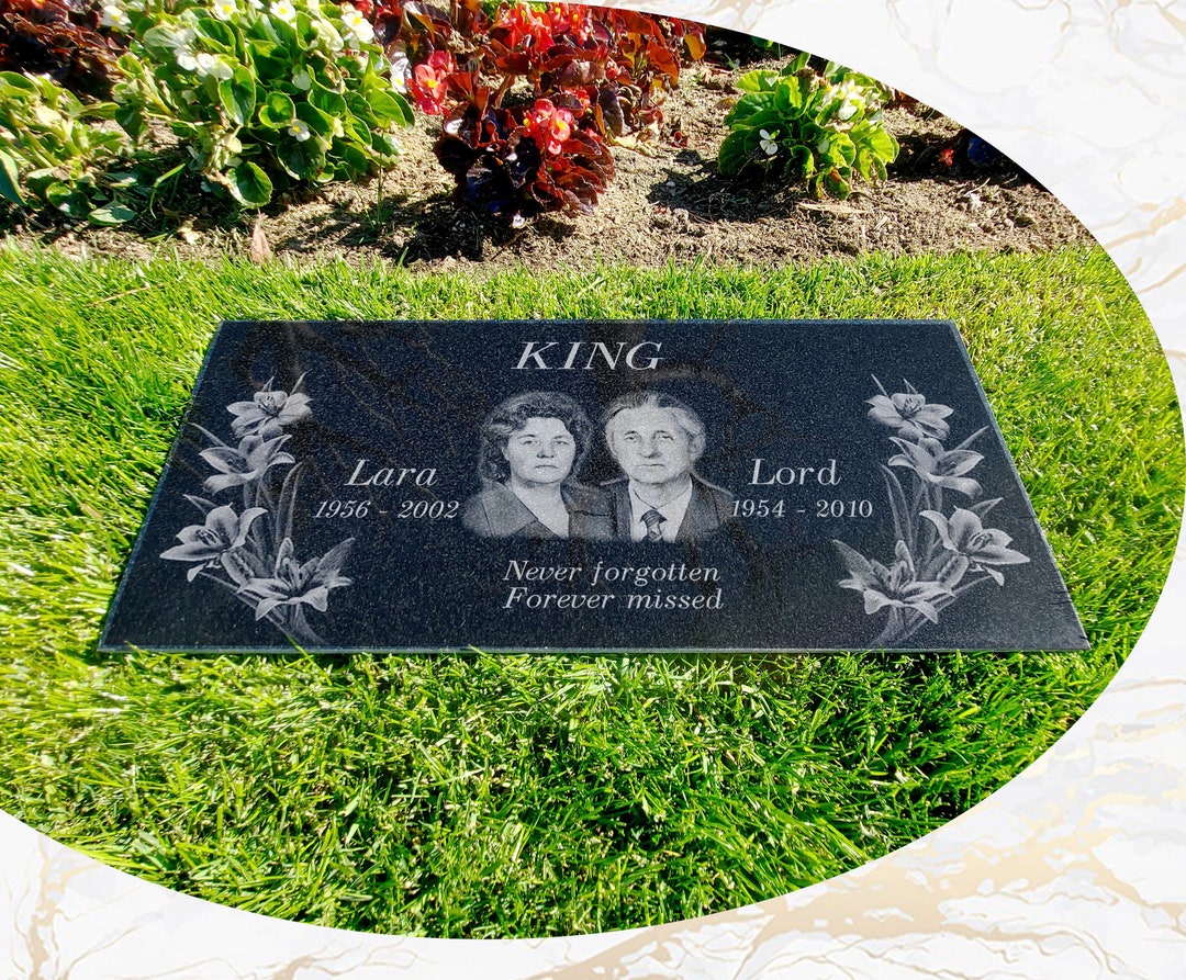 12x24x0.45 Human Headstone Granite Headstone for 3 Persons - Etsy