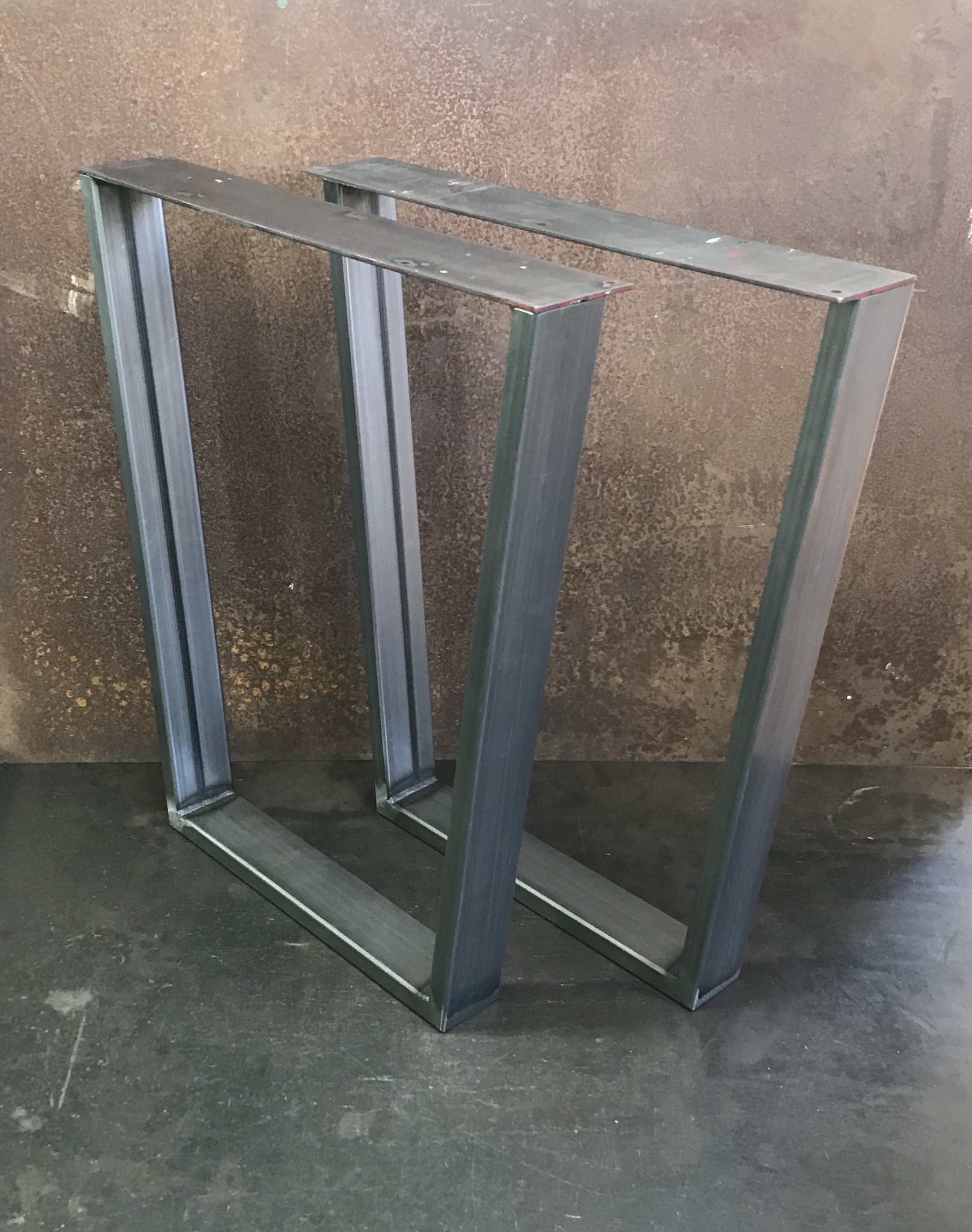 Metal Table Legs, 3x1 Taper Raw (set of 2) - Etsy