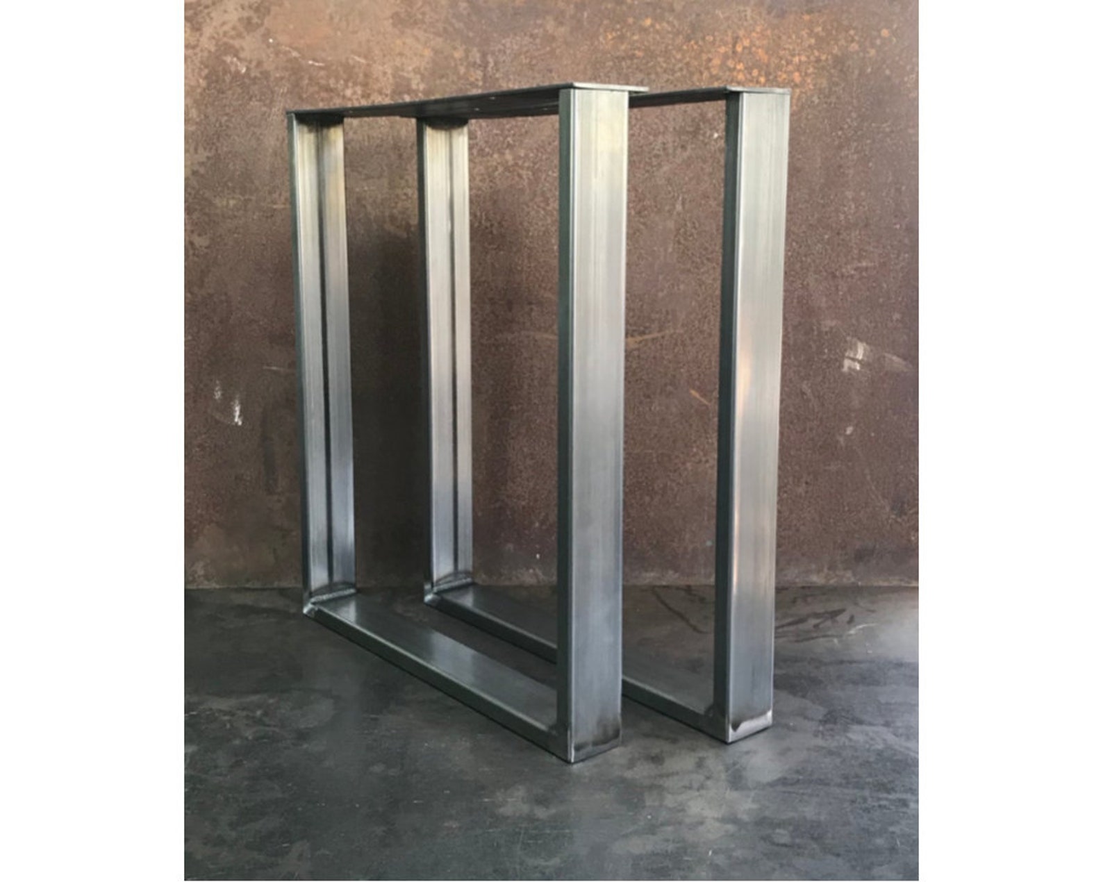 Metal Table Legs, 3x1 U Raw (set of 2) - Etsy