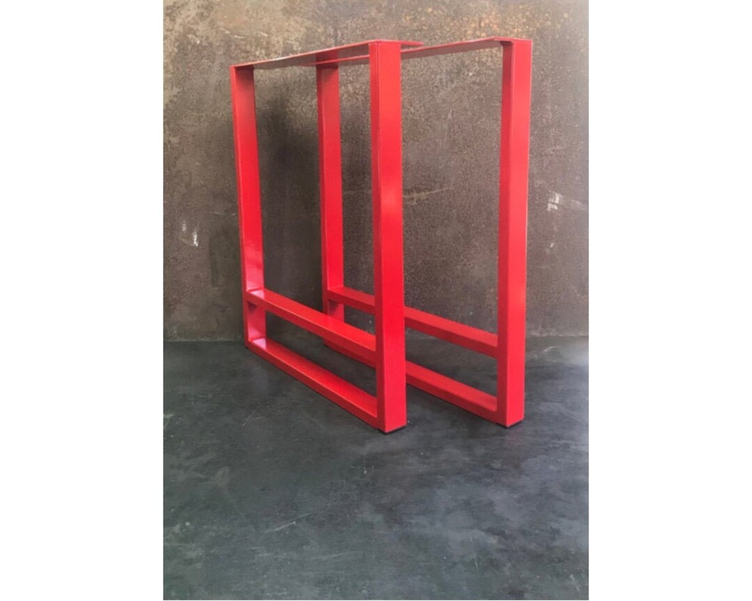Metal Table Legs, 2x1 Double U Red (set of 2) - Etsy