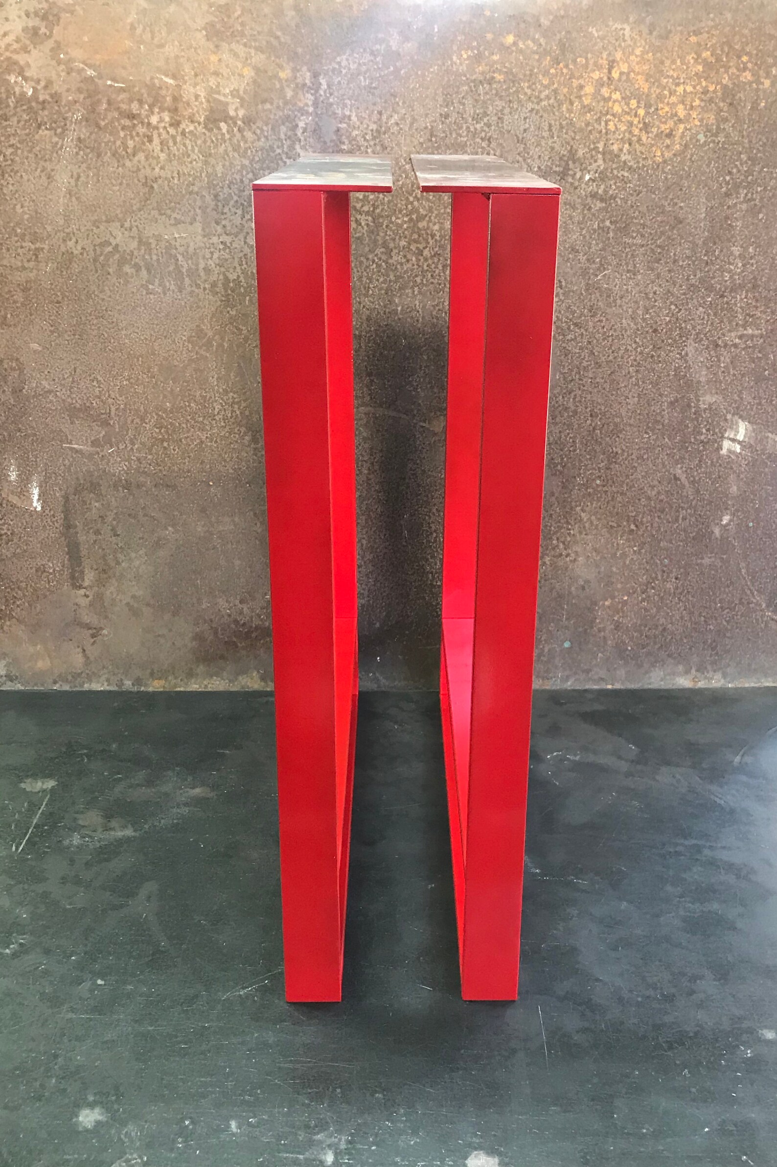 Metal Table Legs, 2x1/2 U Double Red (set of 2) - Etsy