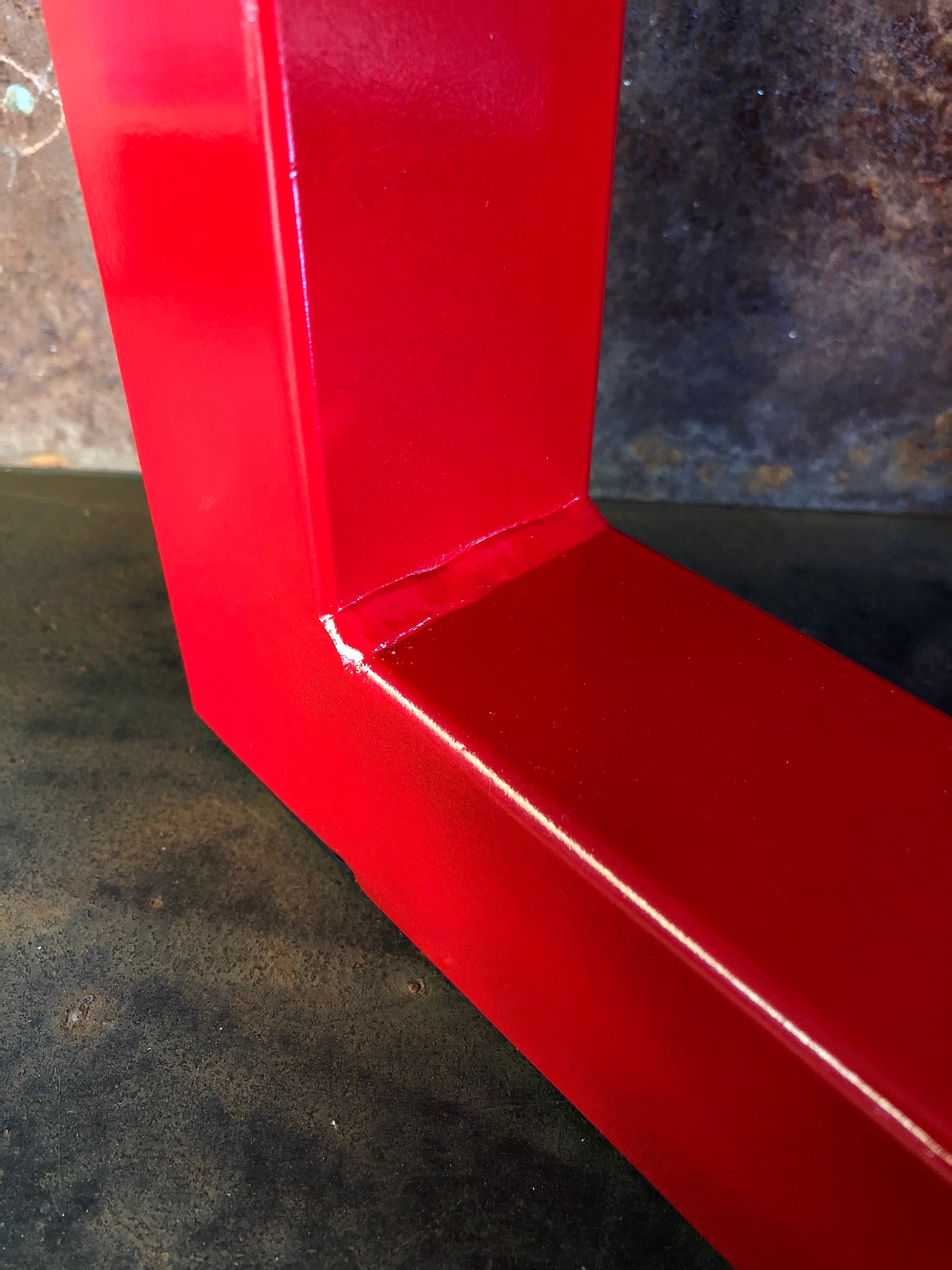 Metal Table Legs, 2x2 U Red (set of 2) - Etsy