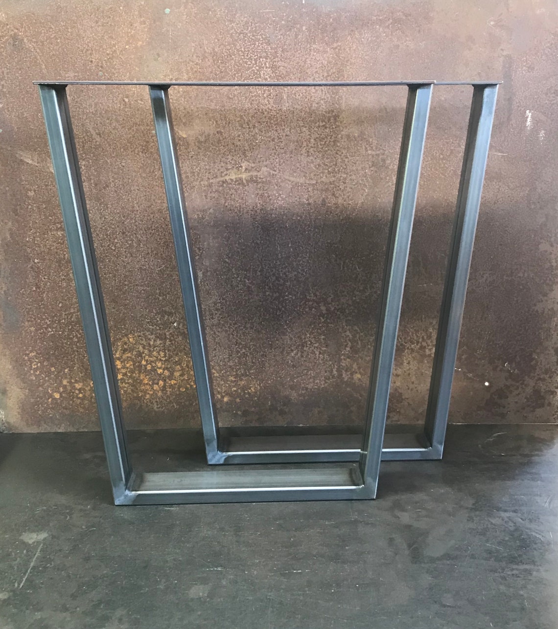 Metal Table Legs, 3x1 Taper Raw (set of 2) - Etsy