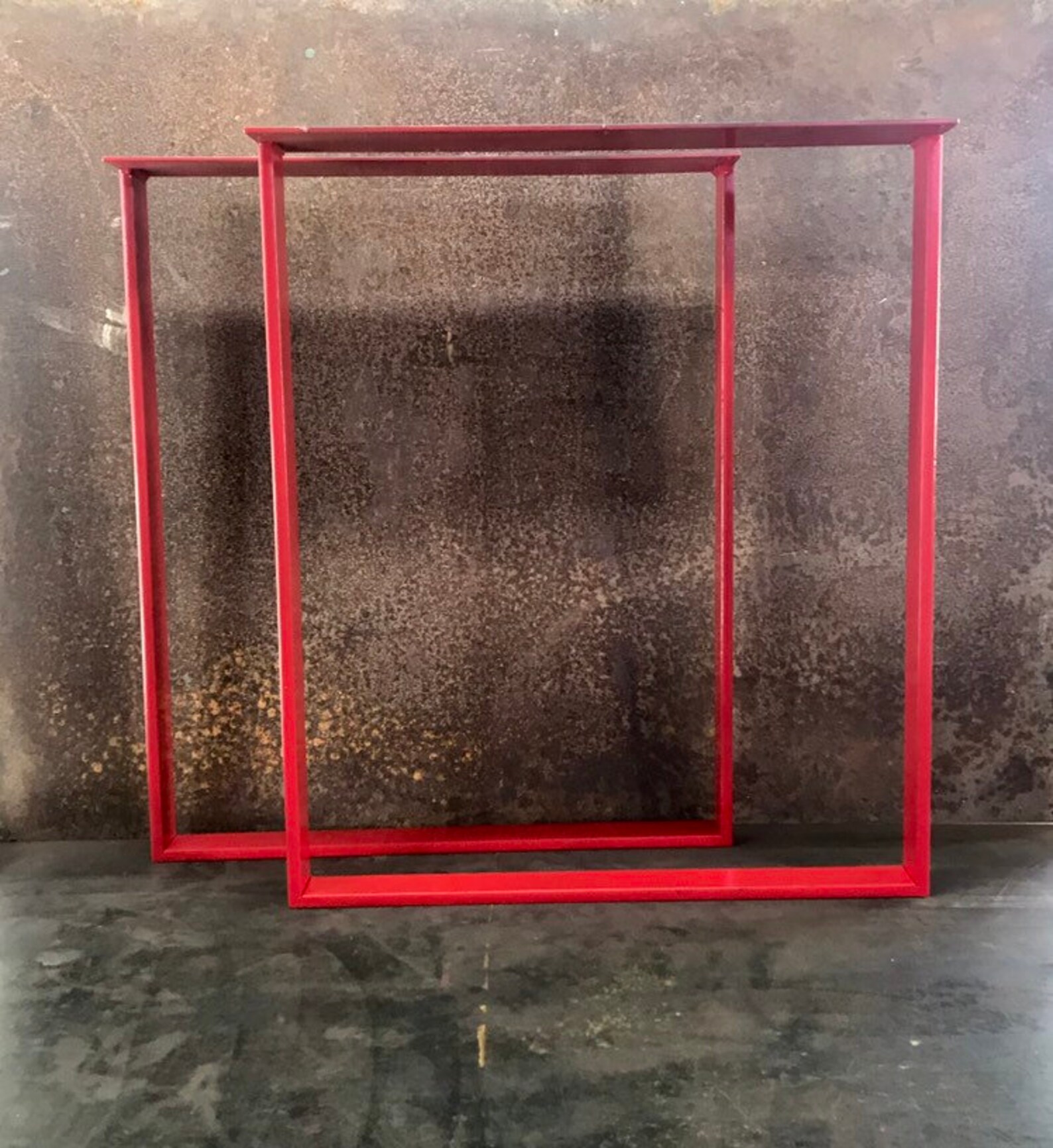 Metal Table Legs, 2x1/2 U Red (set of 2) - Etsy